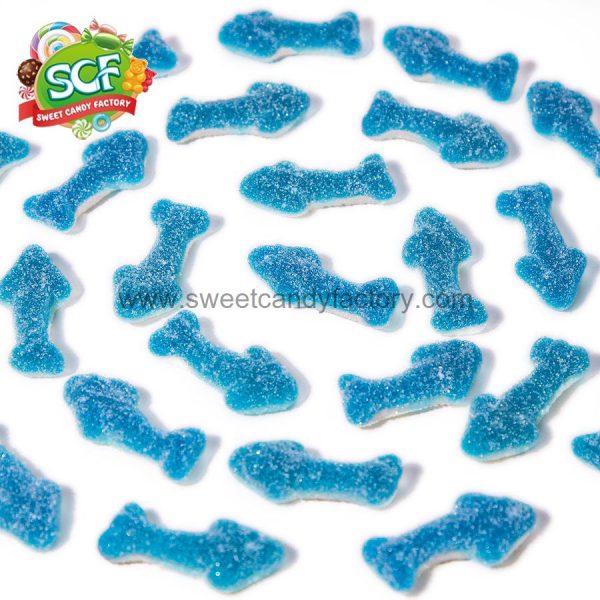 Animal blue and white shark shaped gummy candy - sweetcandyfactory